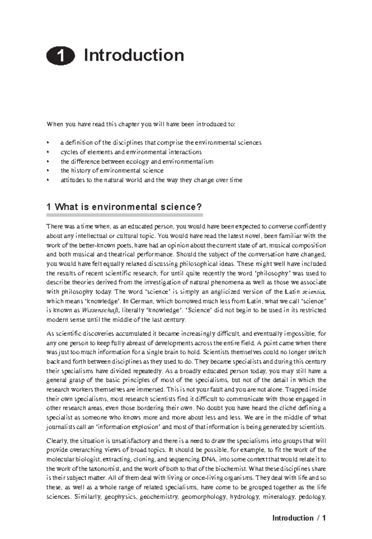Basics of environmental science part one - Introduction / 1 ...