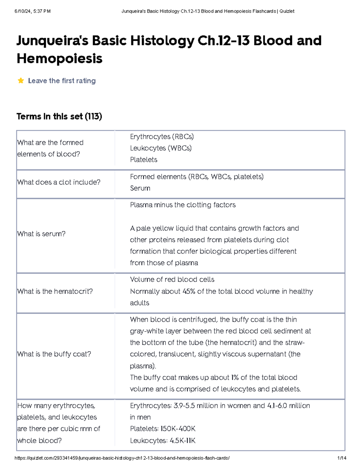 Junqueira's Basic Histology Ch.12-13 Blood and Hematopoiesis ...