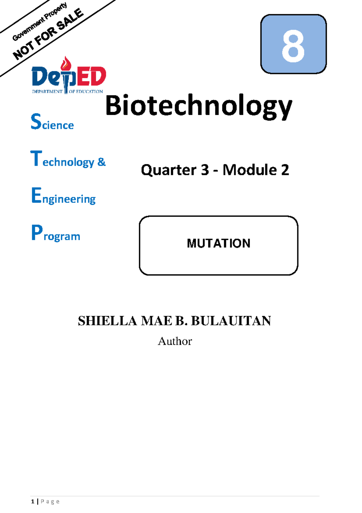 Bio tech Quarter 3 module 2 - Biotechnology Quarter 3 - Module 2 ...