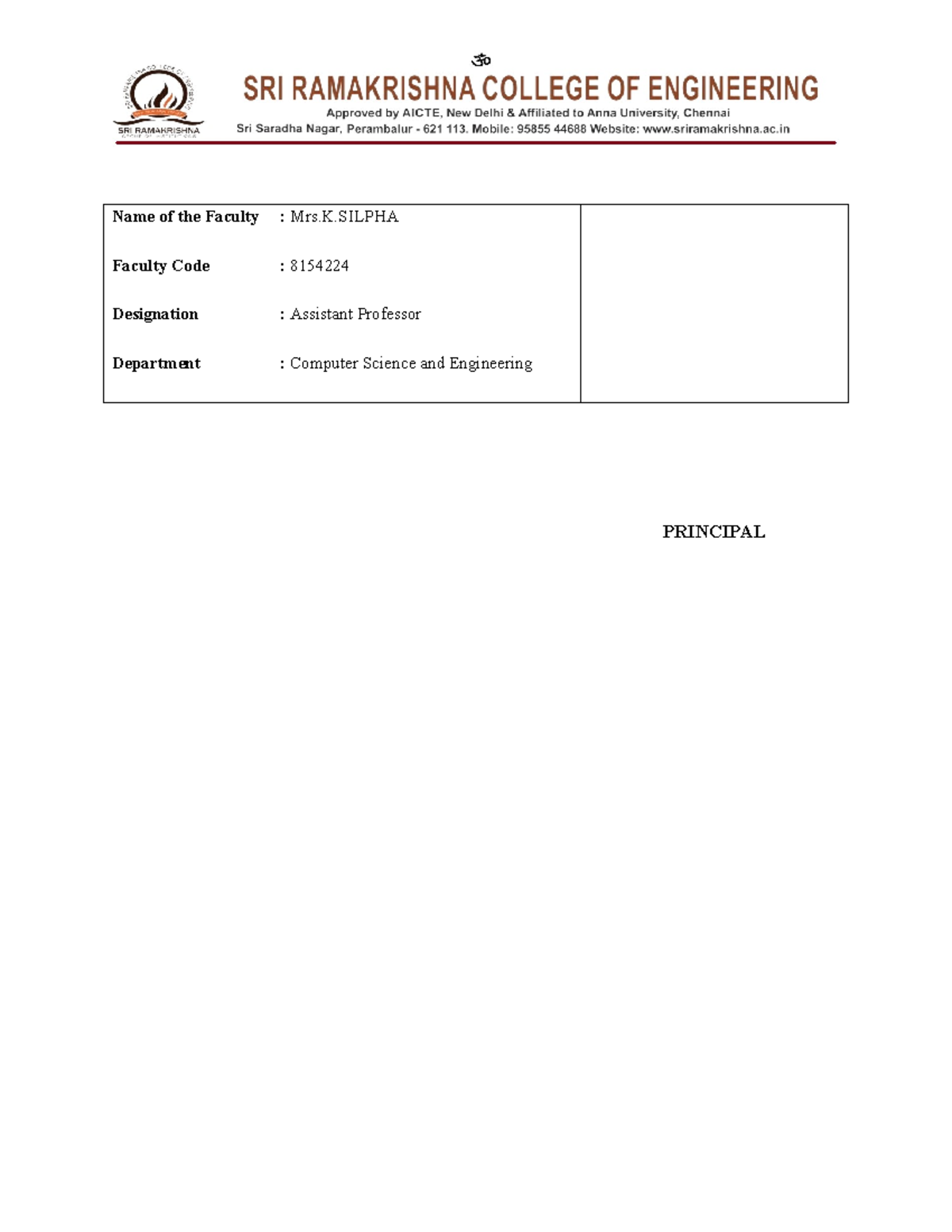 Faculty temperory ID - TEMP ID - computer science and engineering ...
