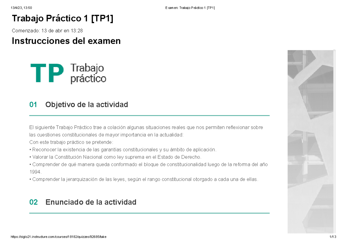 Tp1 inst politicas y gubernamentales 66% - Trabajo Práctico 1 [TP1 ...