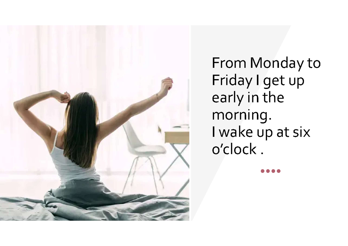 Presentación rutina diaria. AA1-EV03 - Ingles - From Monday to Friday I ...