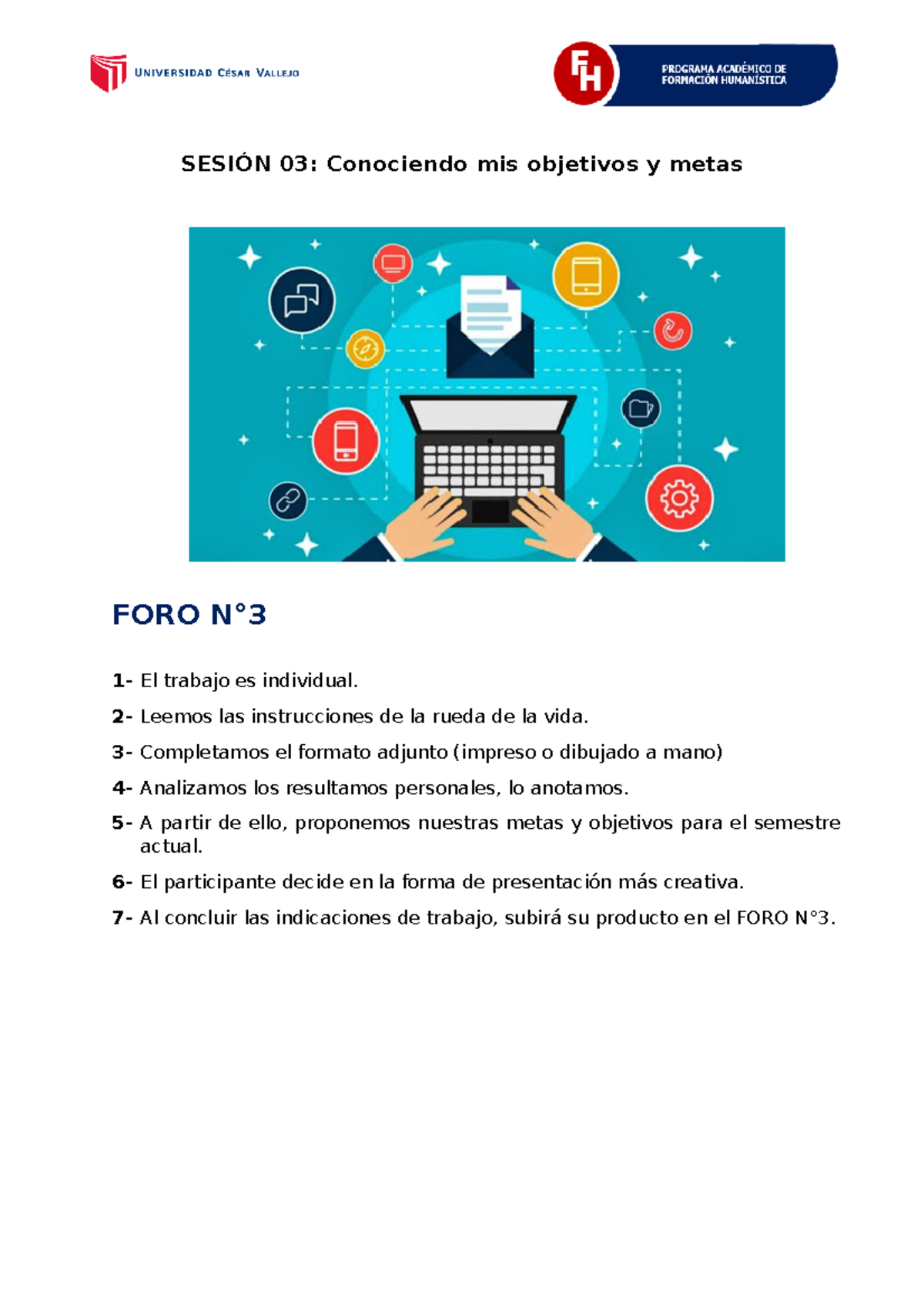 Rueda de la vida - TRABAJO - SESIÓN 03: Conociendo mis objetivos y ...