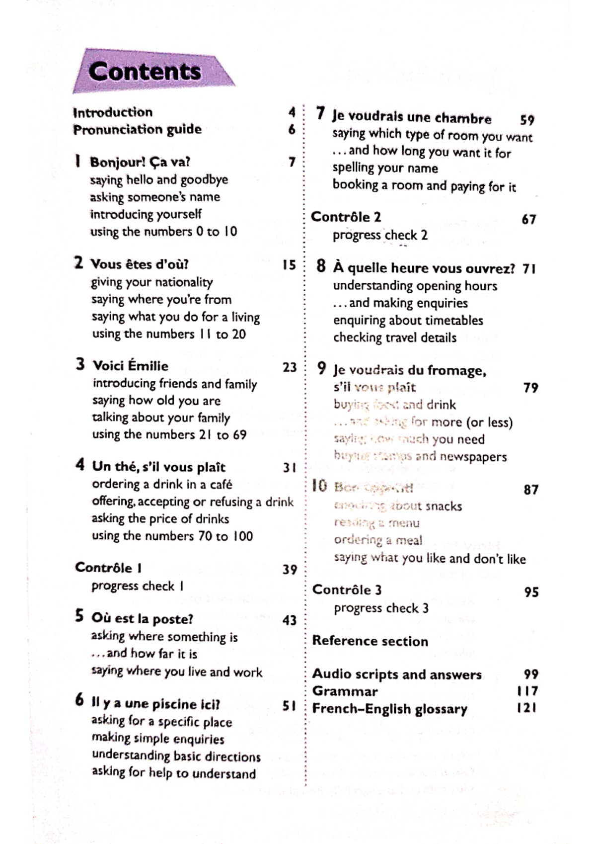 French reading skills book - UG FL French I - Studocu