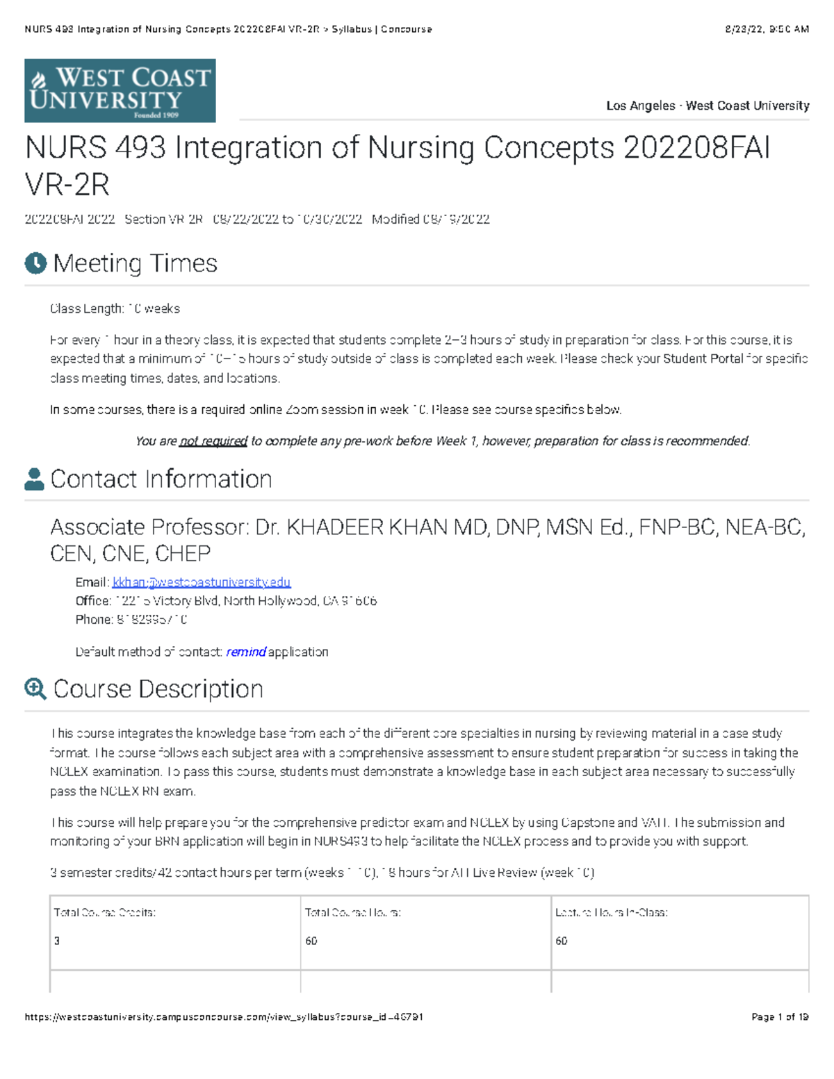 N493 syllabus - What you will need to do for the course - urse/view ...