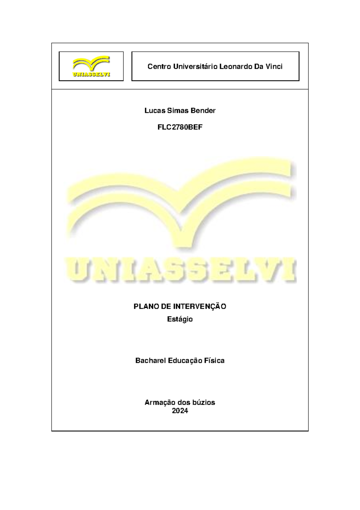 Plano de intervenção correto (1) (3 - Centro Universitário Leonardo Da ...