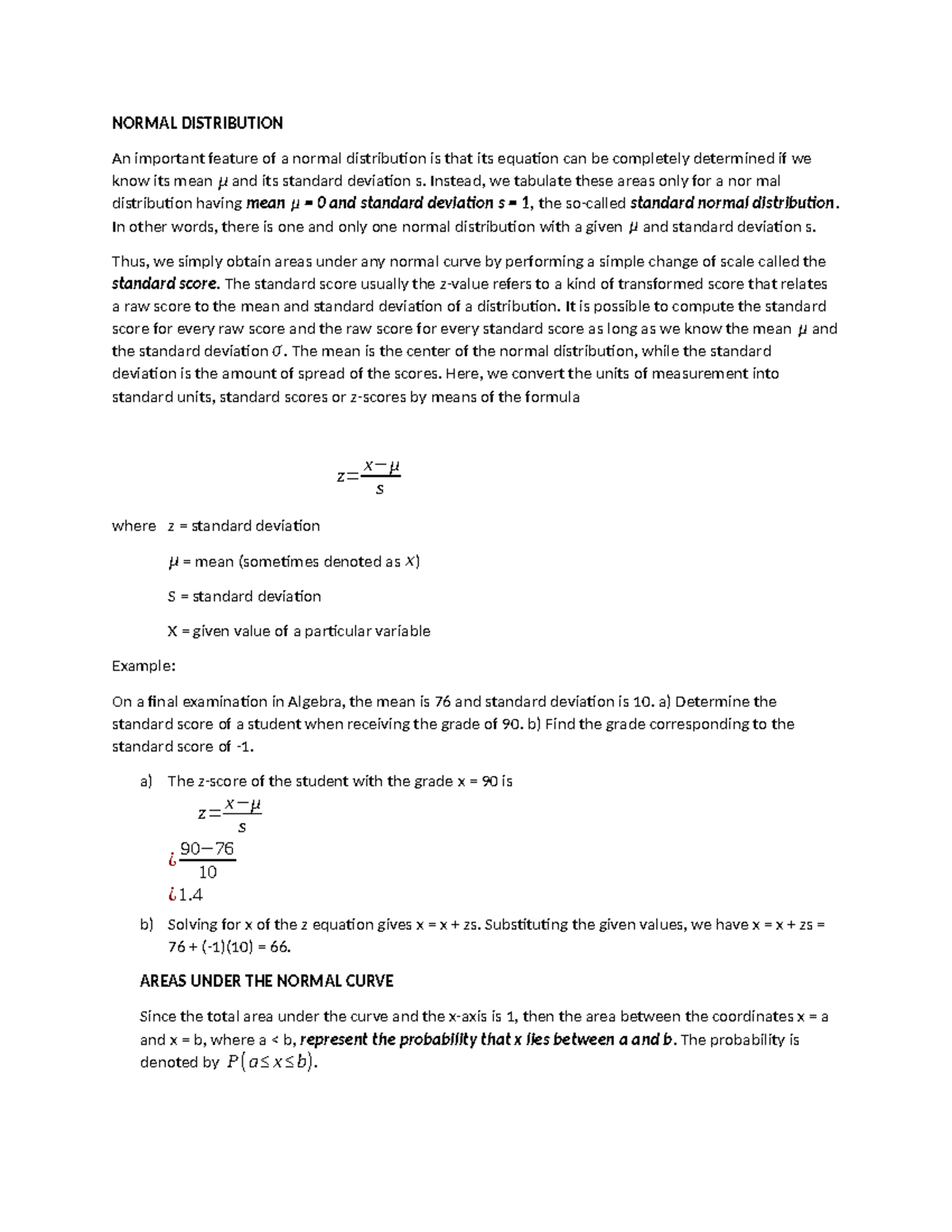 Normal- Distribution - Statistics - NORMAL DISTRIBUTION An important ...