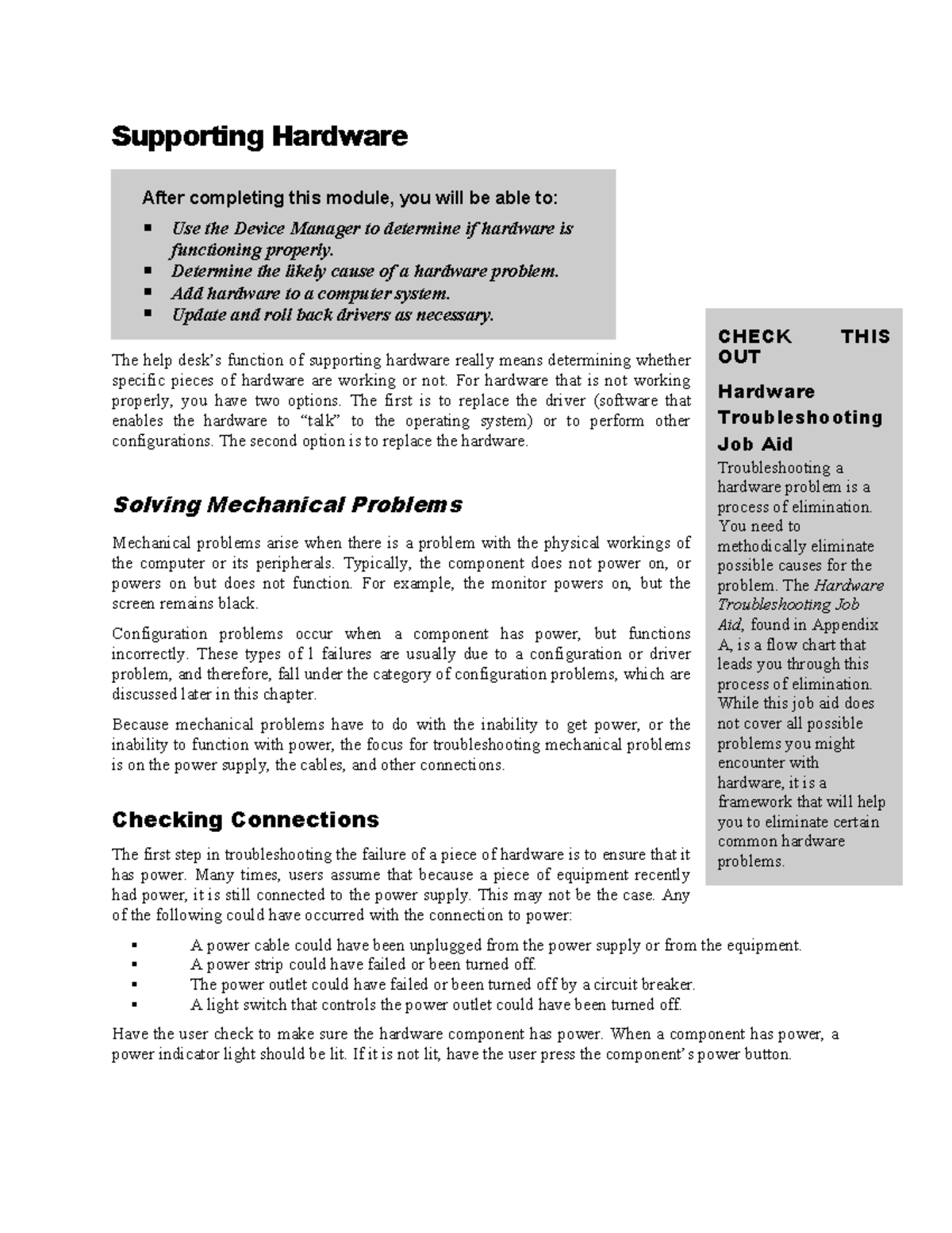 #C7- 1Supporting HW - best for students. - CHECK THIS OUT Hardware ...