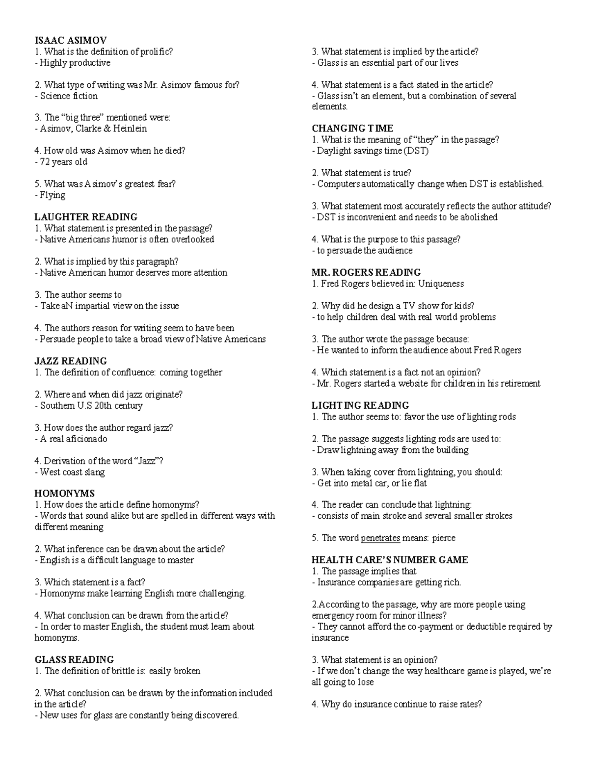 HESI Reading - ISAAC ASIMOV What is the definition of prolific? Highly ...