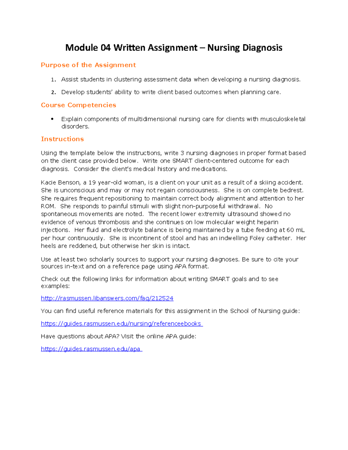 NUR2356 Module 04 Written Assignment - Module 04 Written Assignment ...