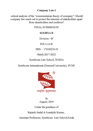 Formation OF Company - FORMATION OF COMPANY There are 4 stages in the ...