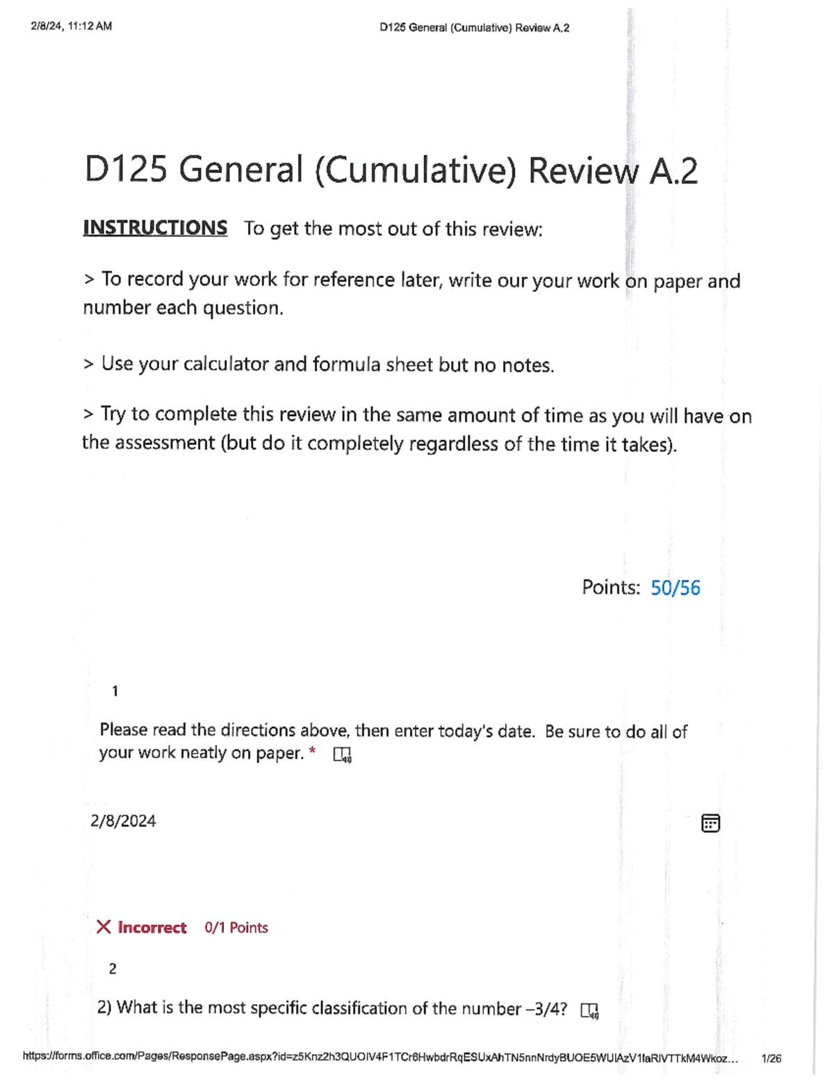 General Cumulative Review A.2 - D125 - Studocu