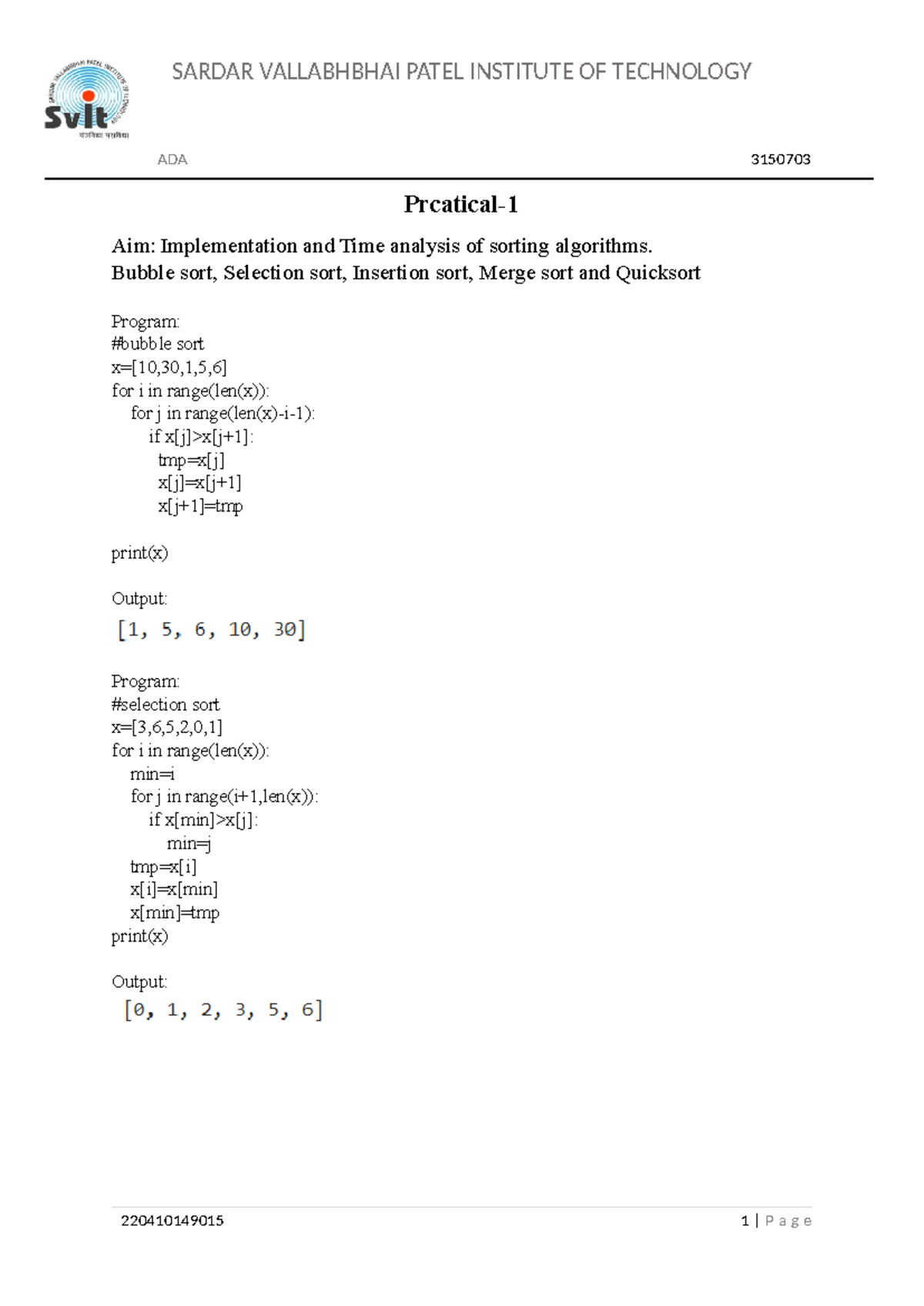 ADA FILE - Animation file - ADA 3150703 Prcatical- Aim: Implementation and Time analysis of ...