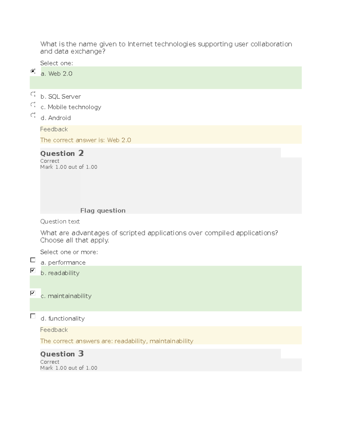 ALL QUIZ CS3305 - What is the name given to Internet technologies ...