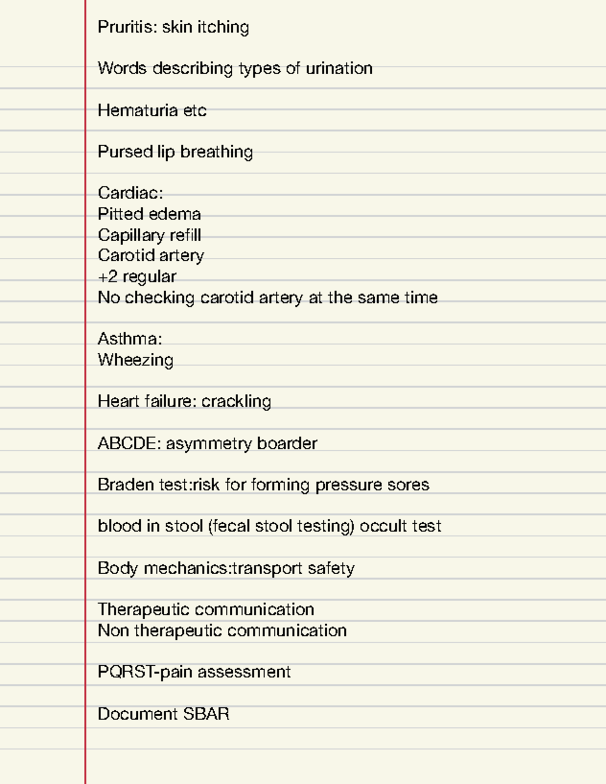 BP 2 - Summary Foundations Of Nursing Practice - NUFT 204 - Pruritis ...