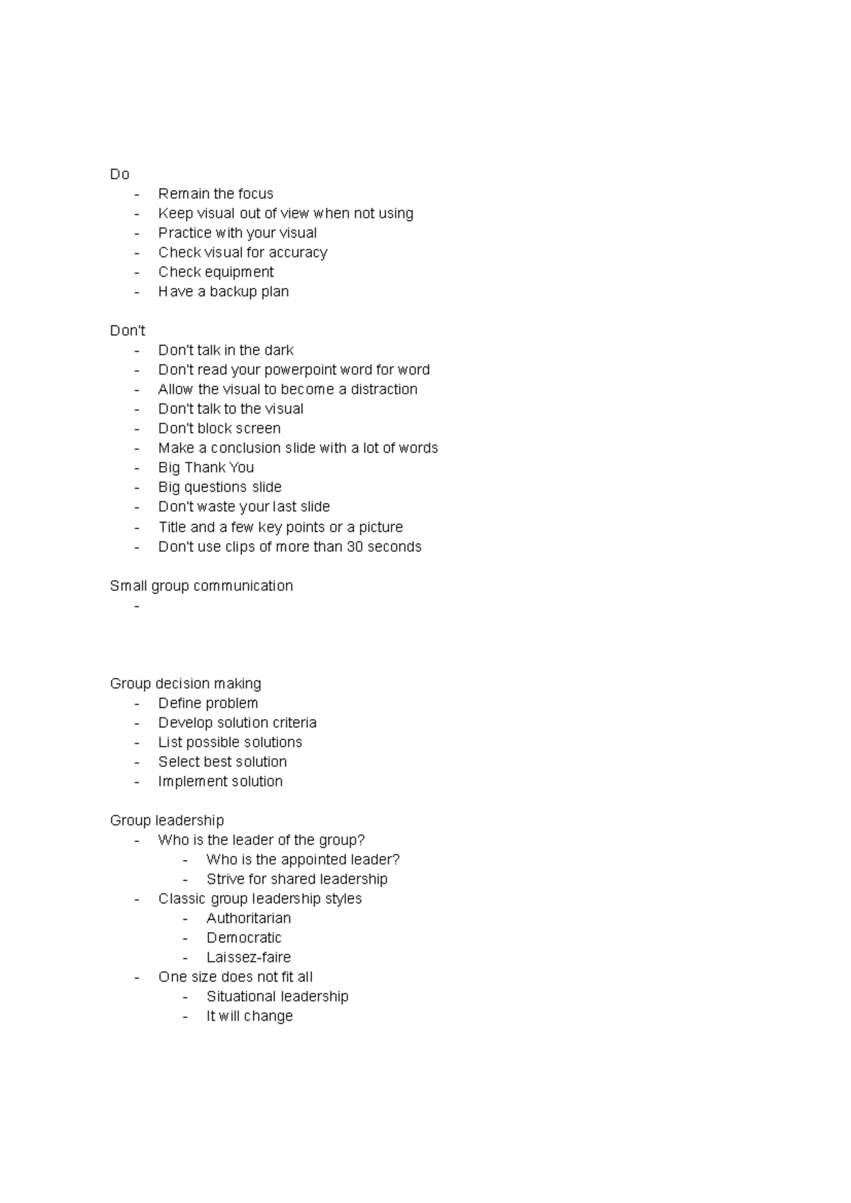 6 - Public Speaking notes - 'R 5 HPDLQ WKH IRFXV .HHS YLVXDO RXW RI ...
