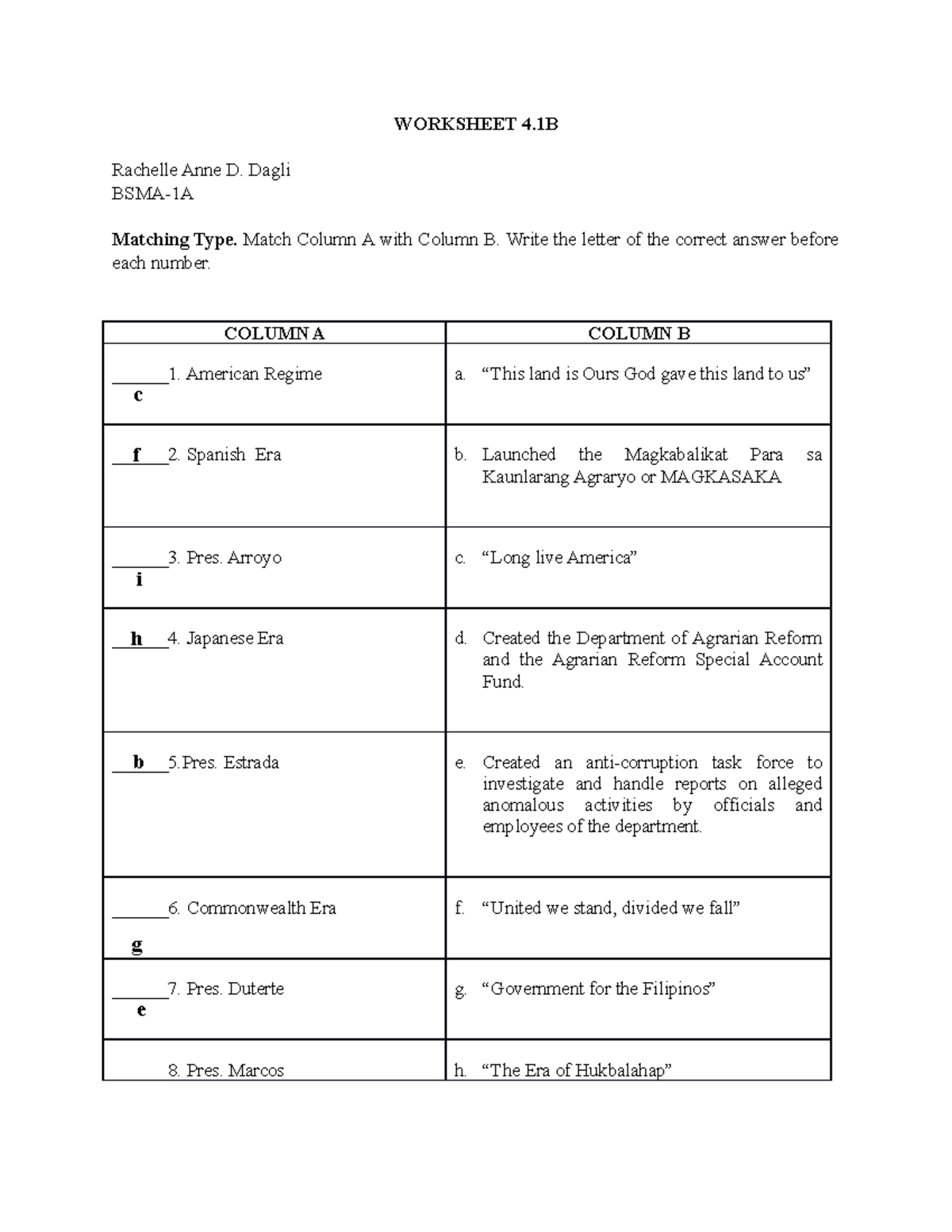 Inbound 18670252015 8349491 - WORKSHEET 4 Rachelle Anne D. Dagli BSMA ...