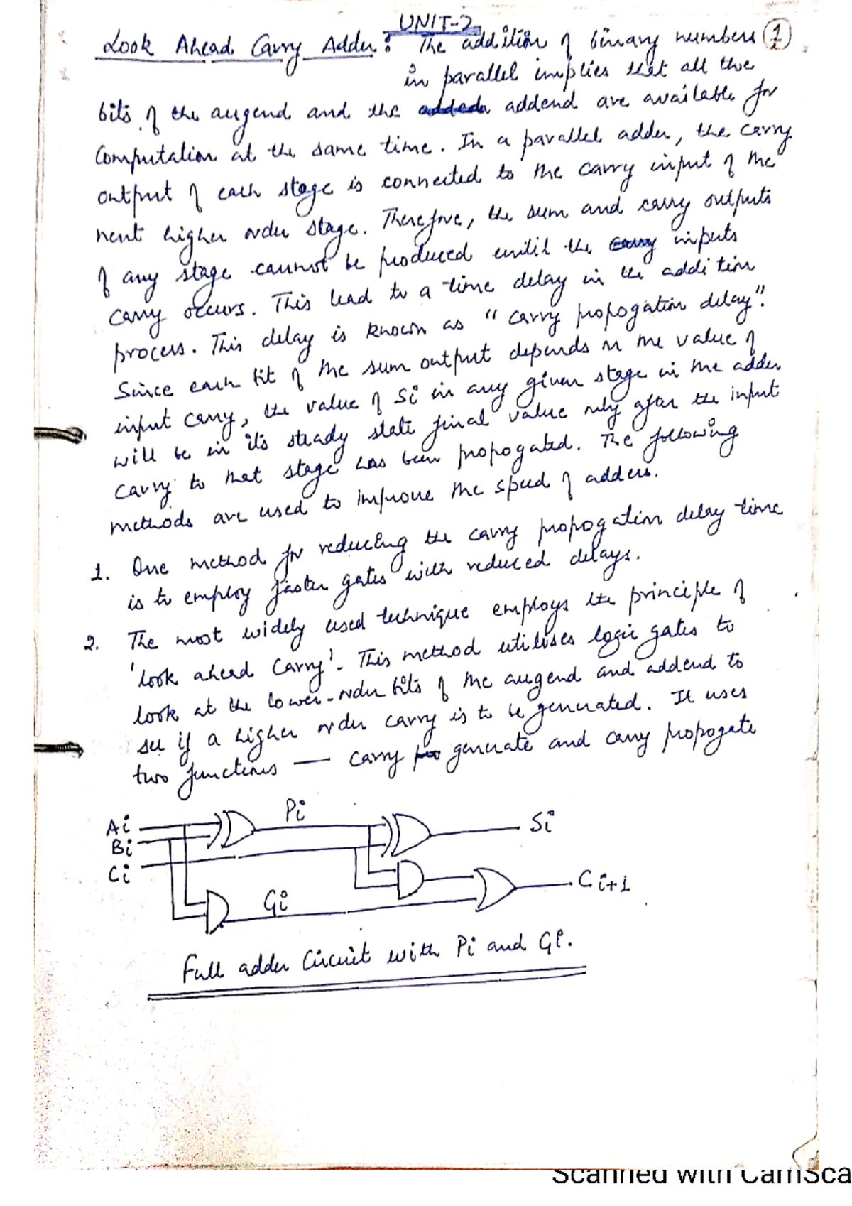 COA (KCS-302) - Unit 2 (ALU) - B.tech - Studocu