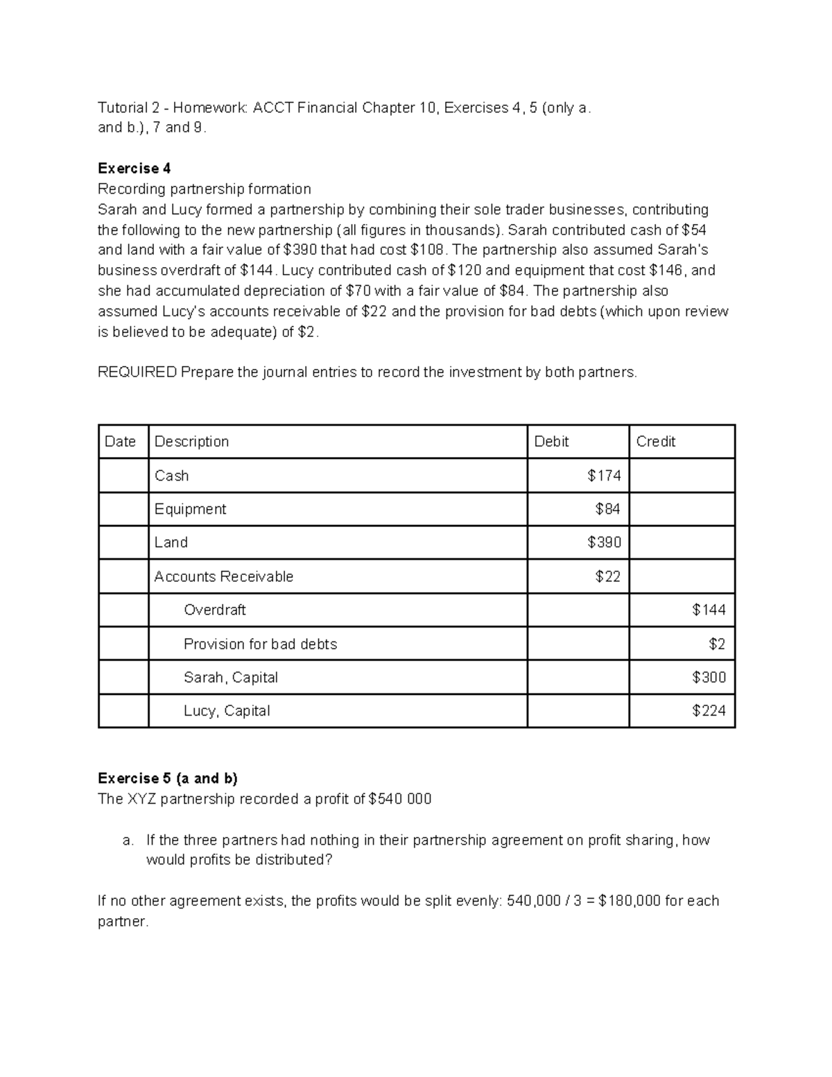 Homework 2 - Tutorial 2 - Homework: ACCT Financial Chapter 10 ...