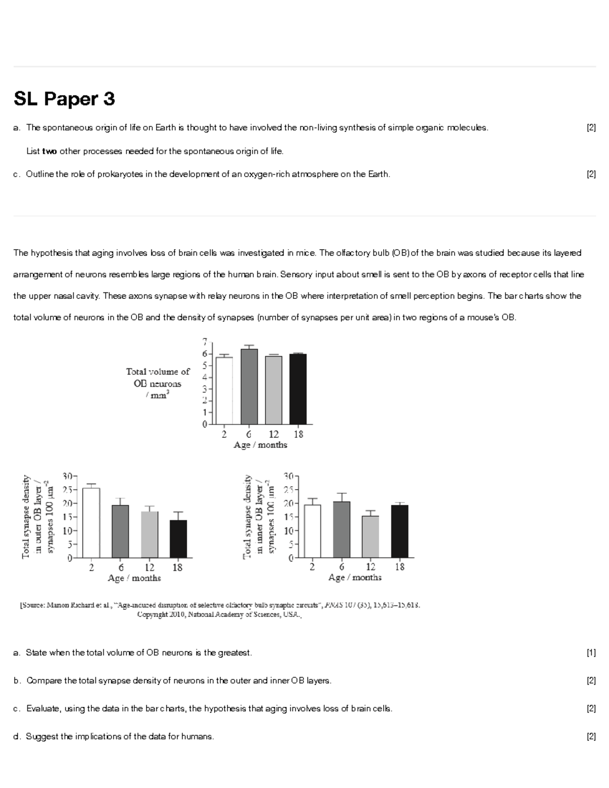 SL-paper 3 - IB math pastpaper - SL Paper 3 The spontaneous origin of ...