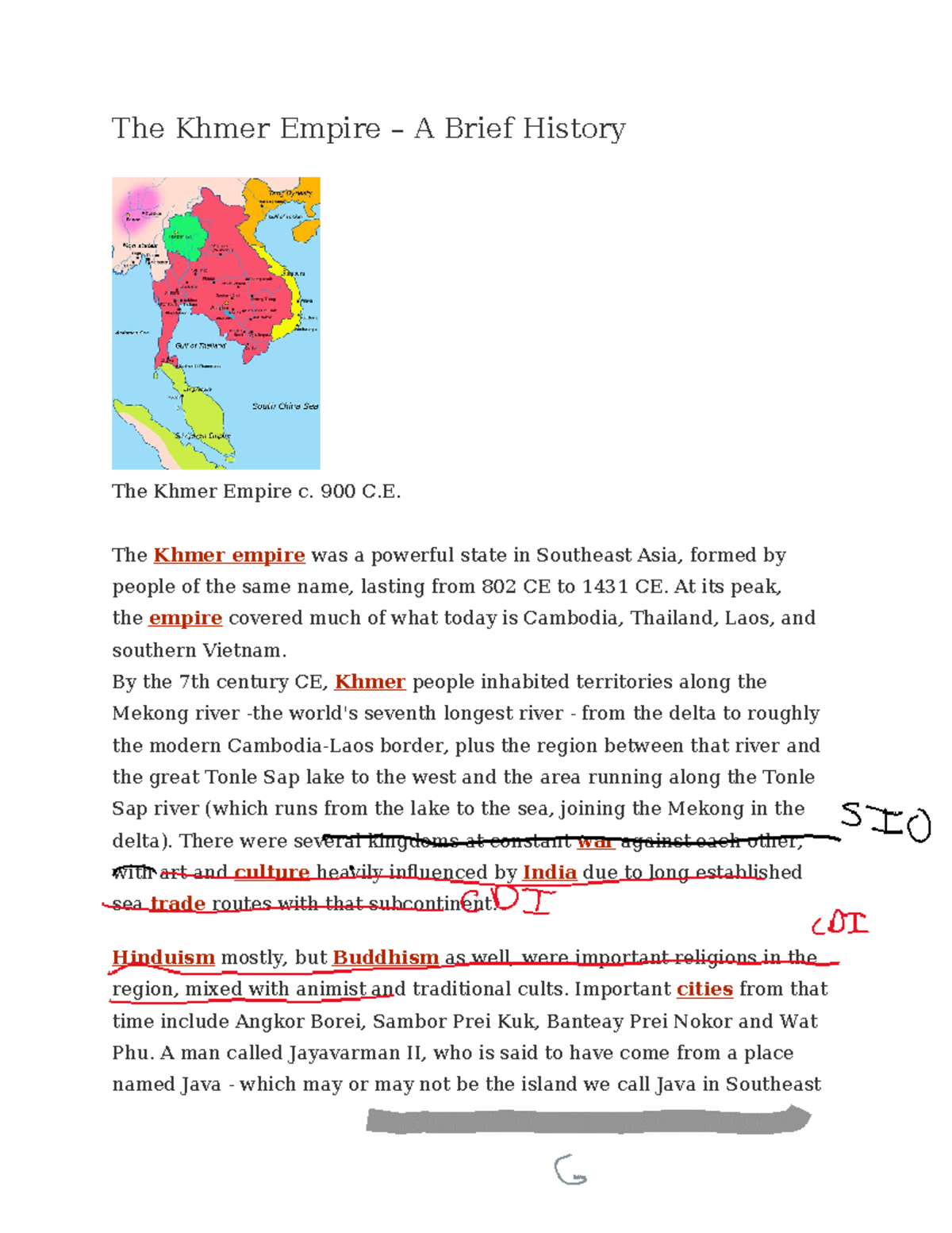 The Khmer Empire - A Brief History (article) - The Khmer Empire – A ...
