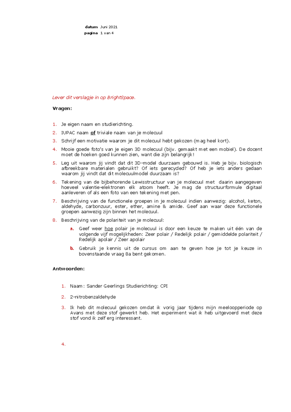 Verslag Deeltoets B - pagina 1 van 4 Lever dit verslagje in op ...