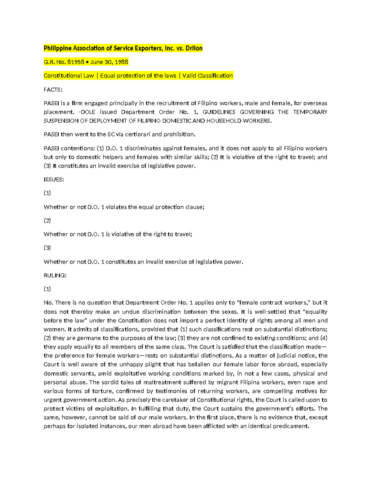 Case Digest Week 1 - constitutional law 2 cases - Philippine ...