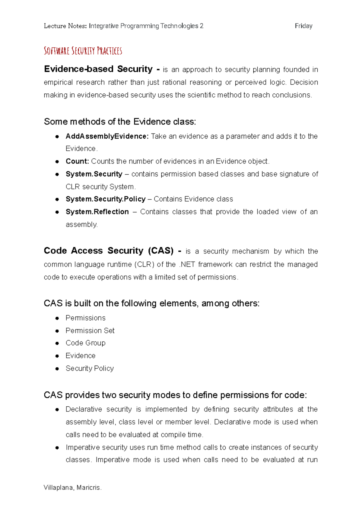 Software Security Practices(Week12-13 Lecture Notes) - Software ...