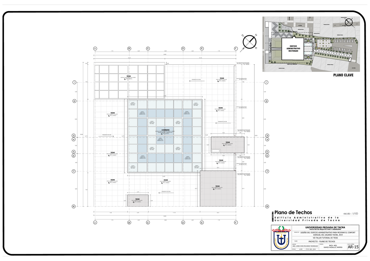 AR-15 Plano Plano DE Techos Nivel Proyecto - PENDIENTE DE 02% PENDIENTE ...