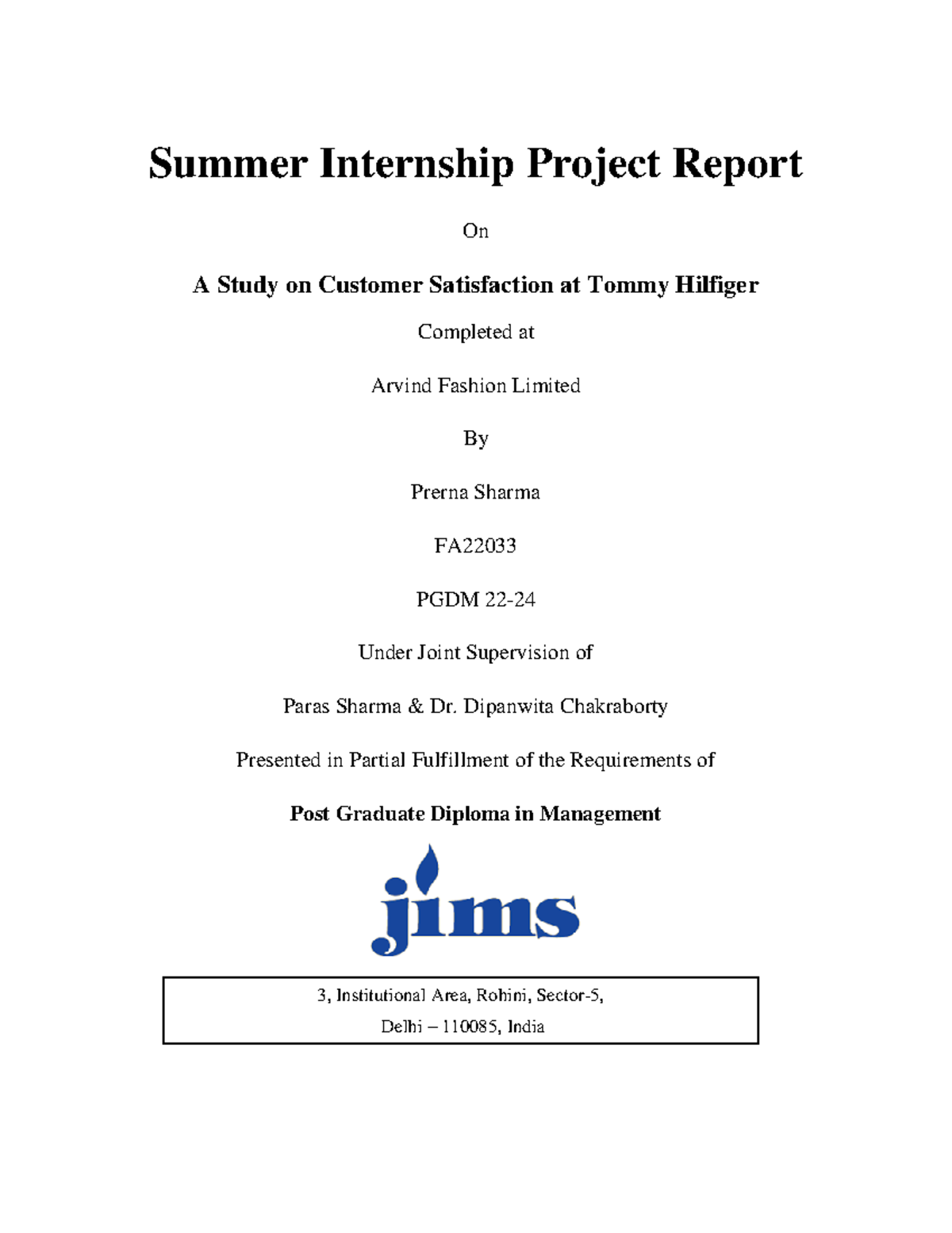 ABFRL Van Heusen Summer internship report - Summer Internship Project ...