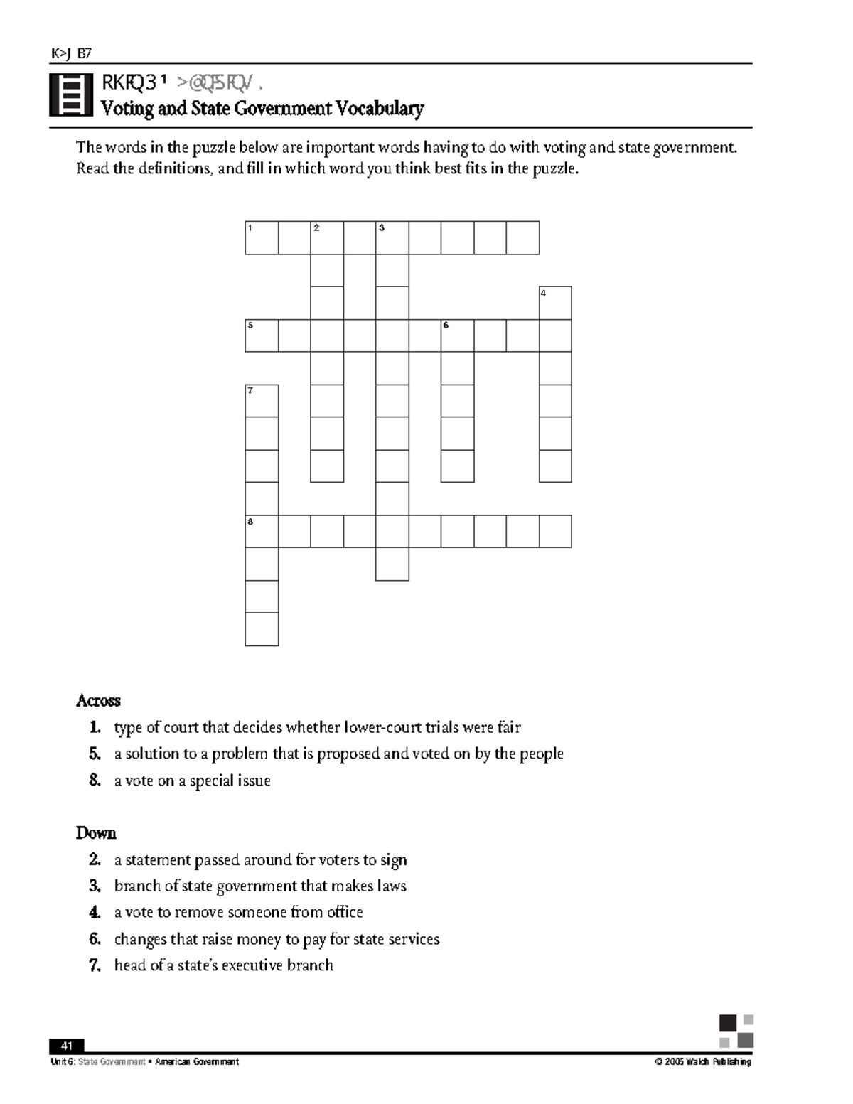 Z05652123 activity 1 - Unit 6: State Government • American Government ...