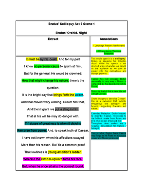 ACT 1 Scene 2 - Cassius Soliloquy copy - ACT 1 SCENE 2 BREAKING DOWN ...
