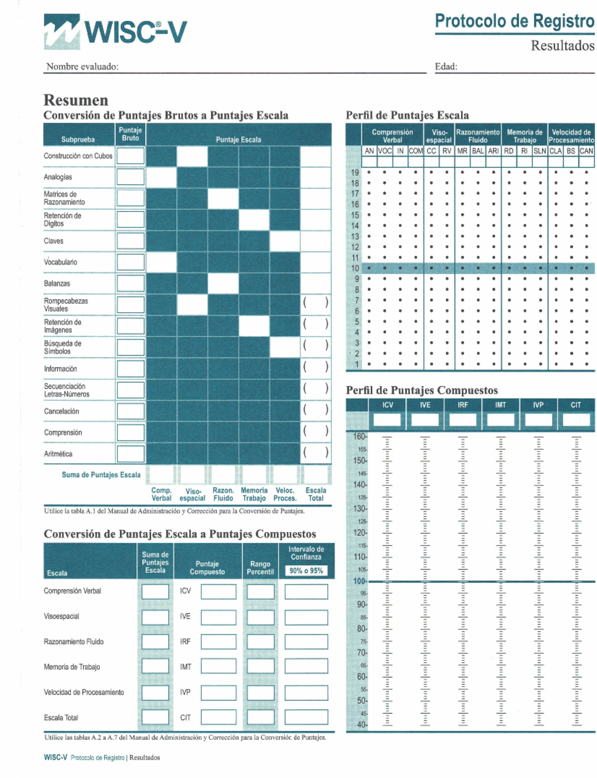 Protocolo WISC V -2-3 2aba4b092c29cee1ae5adf8324ff2273 - Evaluación de ...