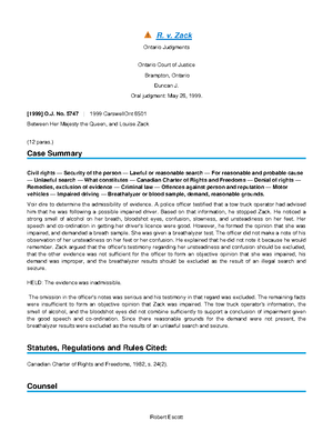 R. v. Grant - Case LAW Criminal - R. v. Grant Supreme Court Reports ...