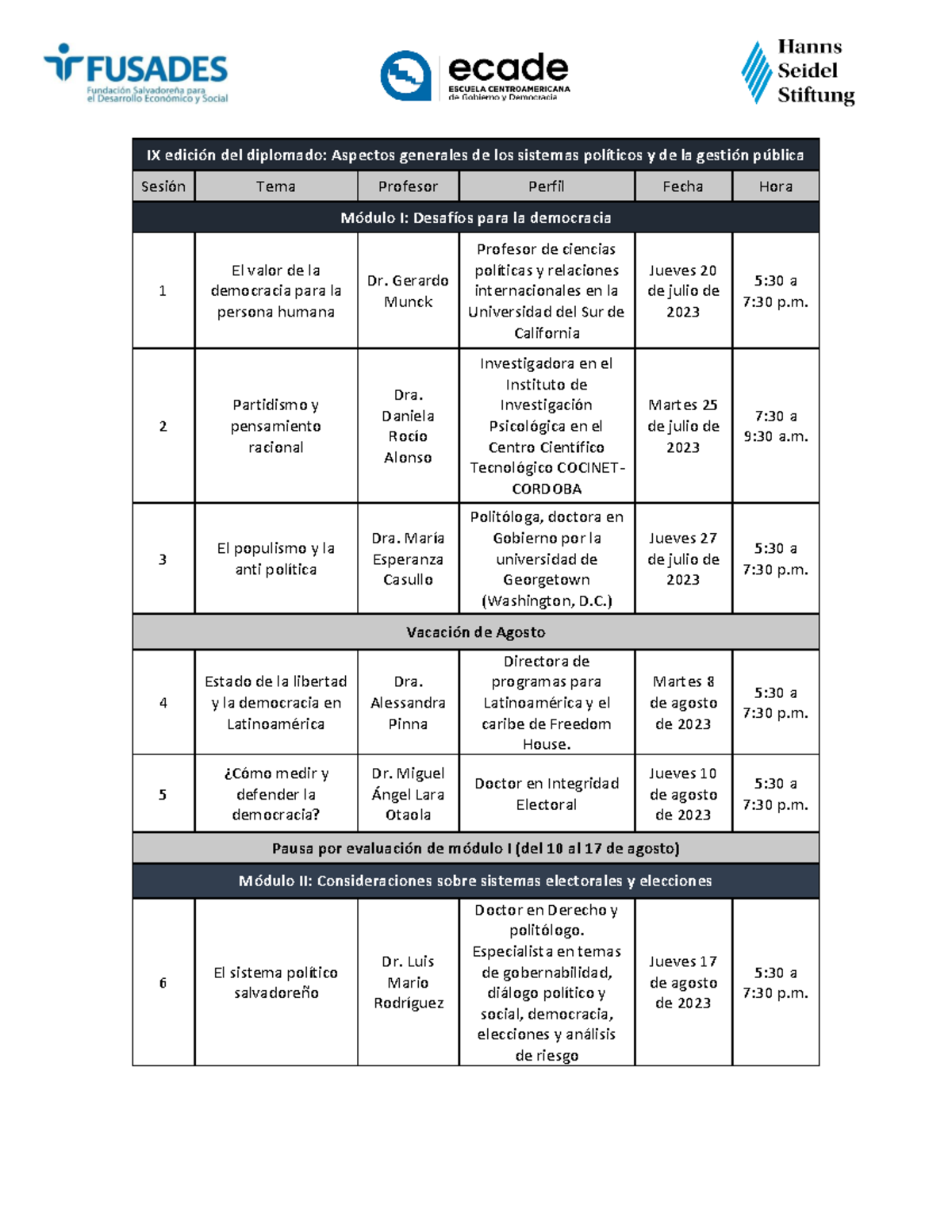 IX Edición Ecade - Programación - Preliminar - IX ediciÛn del diplomado ...