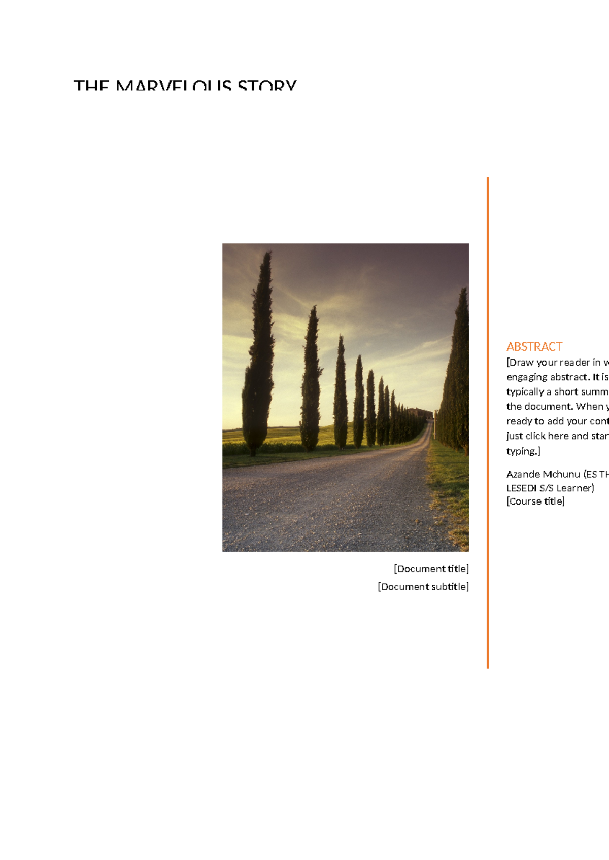 MY First Grade IN Thuto Lesedi - THE MARVELOUS STORY [Document title ...