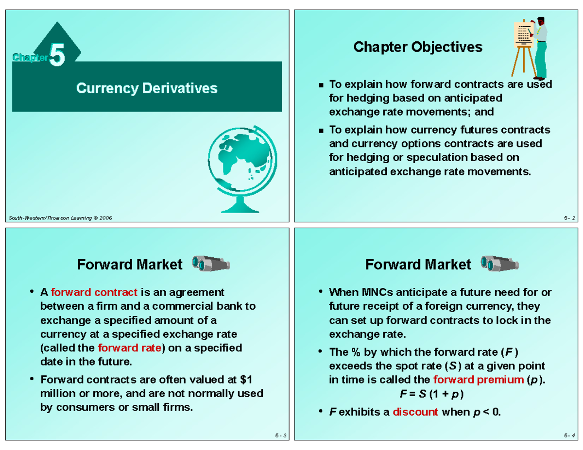 Chap 5 Currency Derivatives - Currency Derivatives 5 Chapter South ...