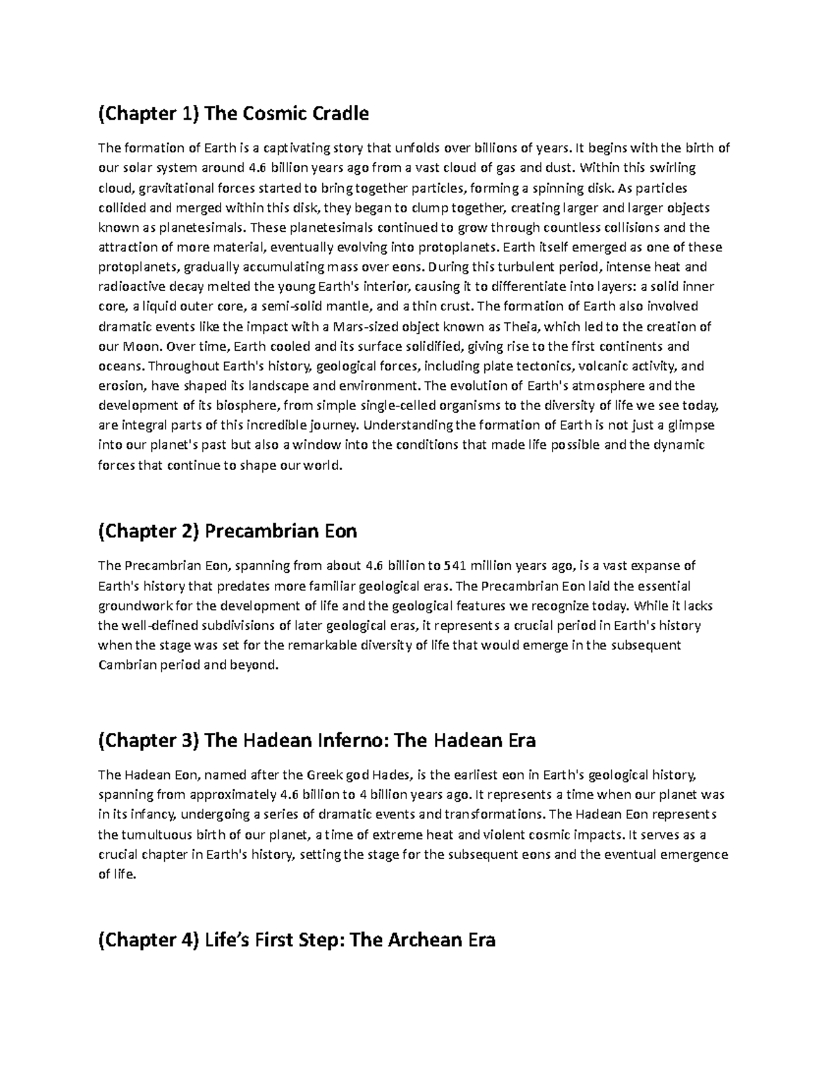 Earth and Life Science - (Chapter 1) The Cosmic Cradle The formation of ...