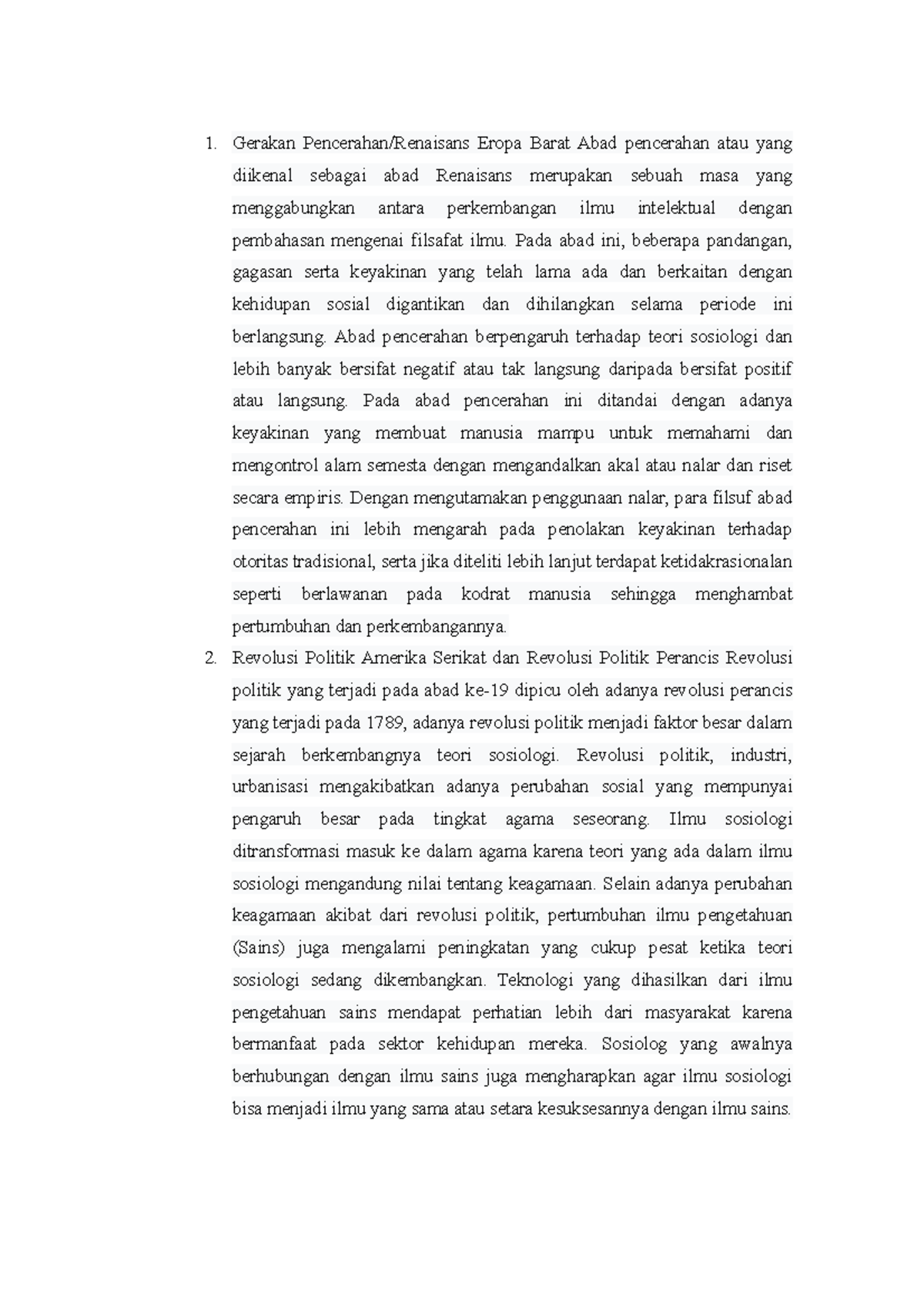 Gerakan Pencerahan - Gerakan Pencerahan/Renaisans Eropa Barat Abad ...