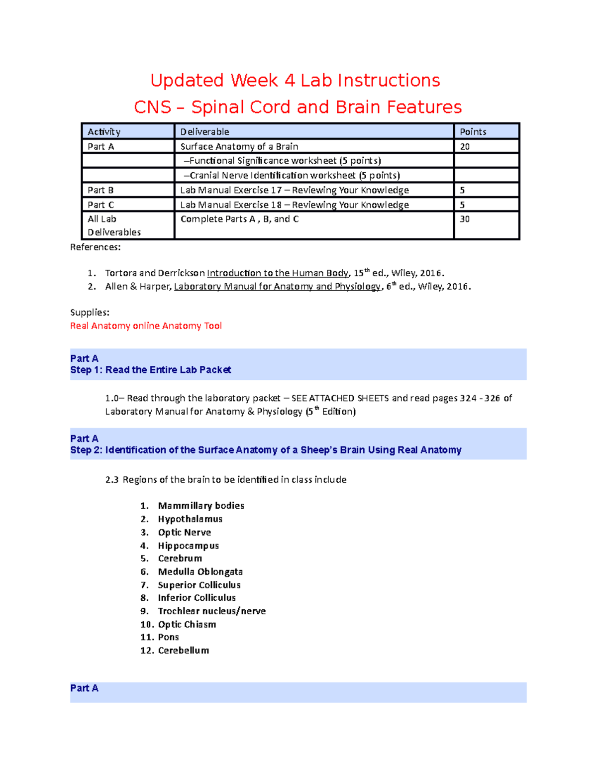 Week 4 lab anatomy and physiology assignment - Updated Week 4 Lab ...