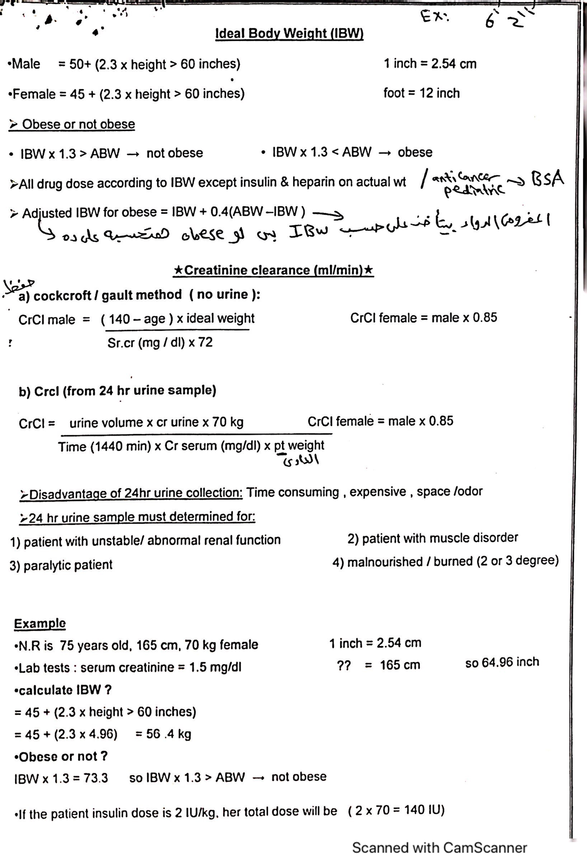 IBW , lab data - IBW lab data - Clinical Pharmacology - Studocu