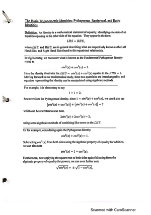 Math 132 Graphs of Secant - MATH 132 - Studocu