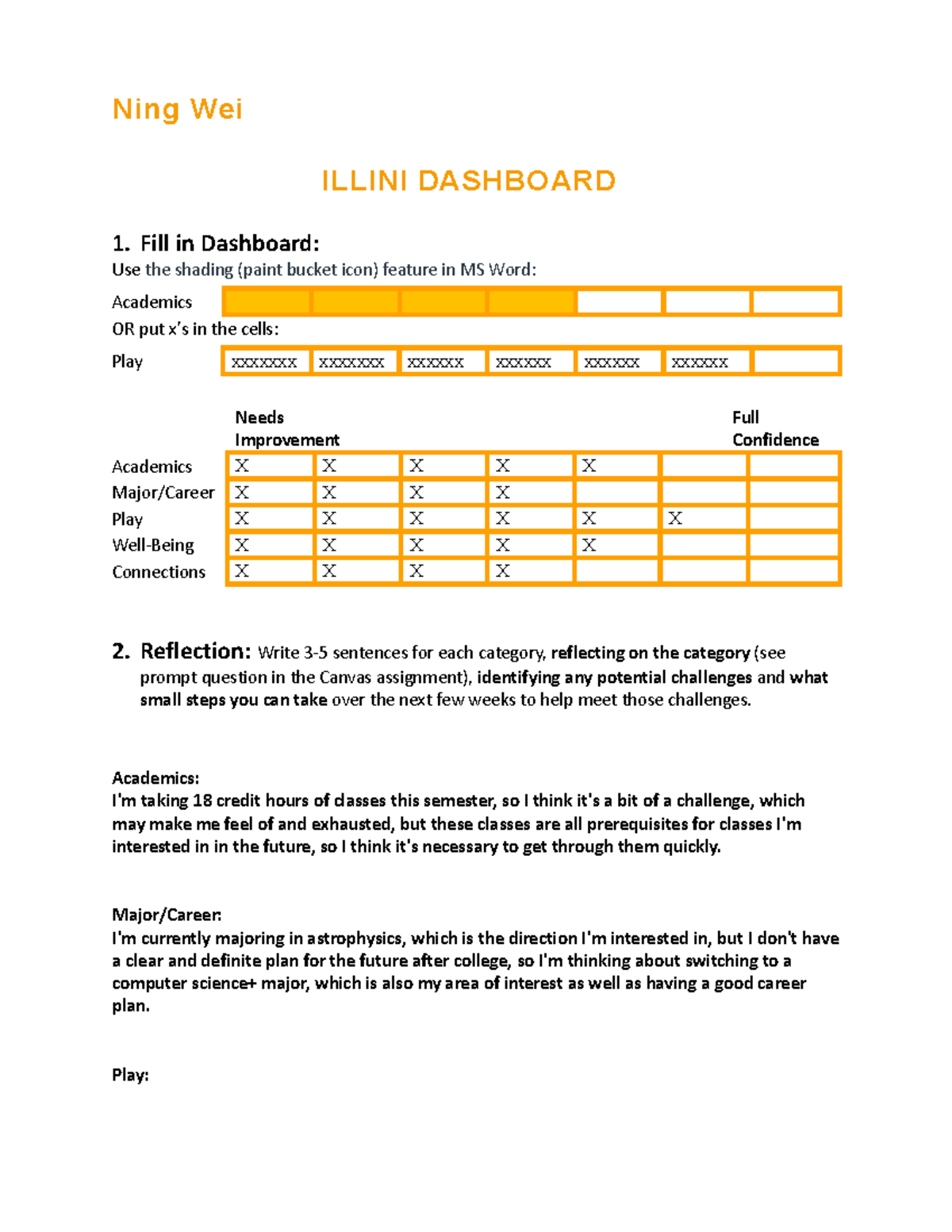 Illini Dashboard Worksheet FA23 LAS 101 102 - Ning Wei ILLINI DASHBOARD ...