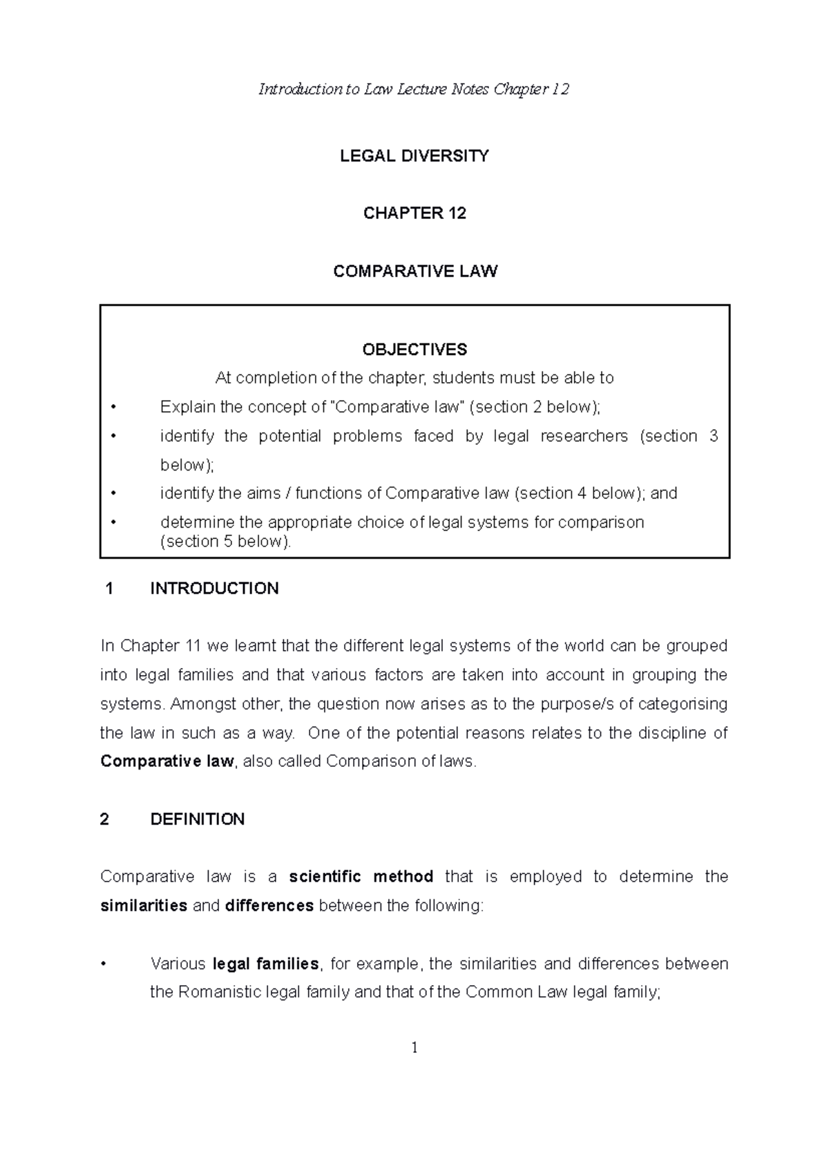 2023 Introduction to Law Chapter 12 Lecture Notes ...