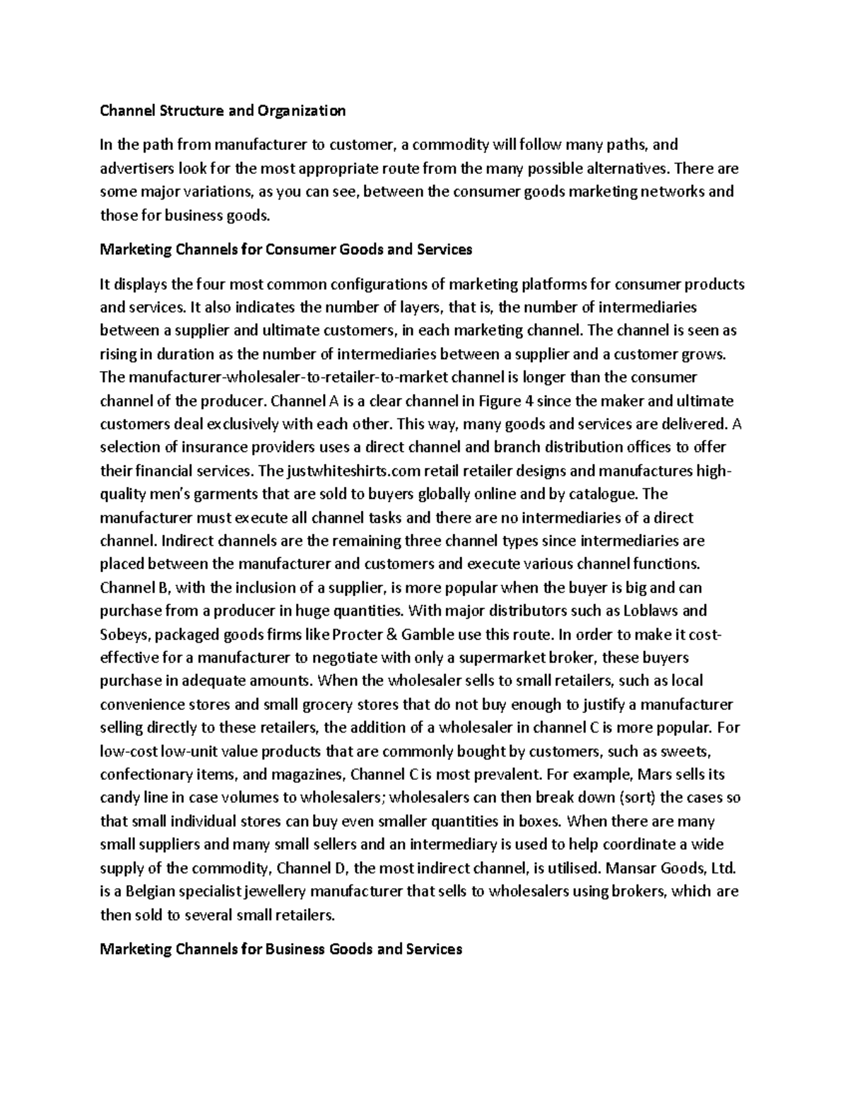 Channel Structure Organization - Channel Structure and Organization In ...