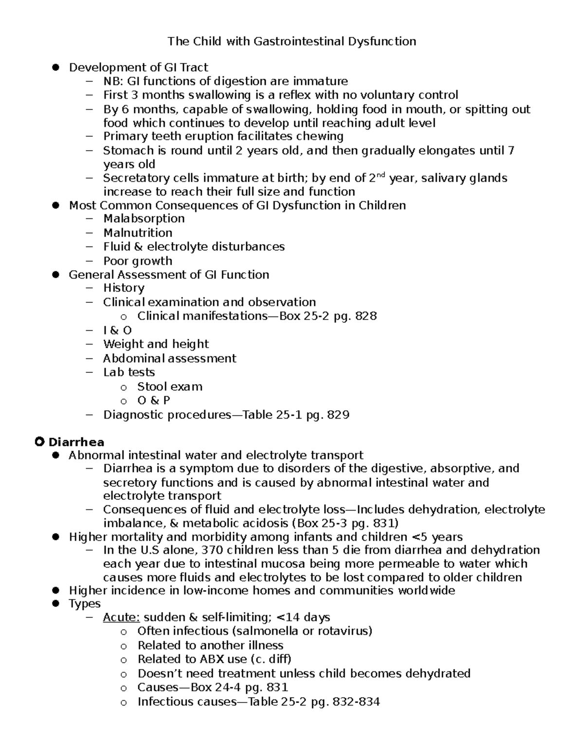 The Child with Gastrointestinal Dysfunction - 828 — I & O — Weight and ...