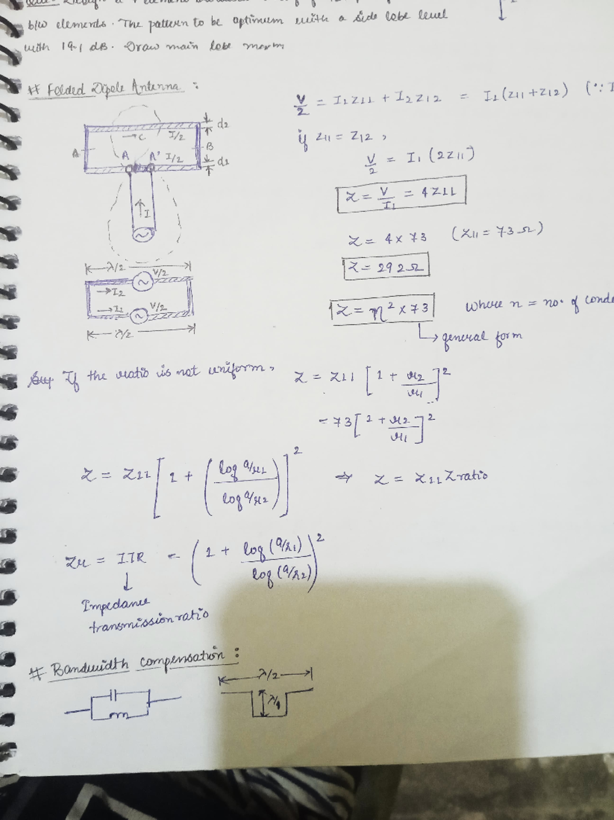 Antenna design handwritten notes - B.tech - Studocu