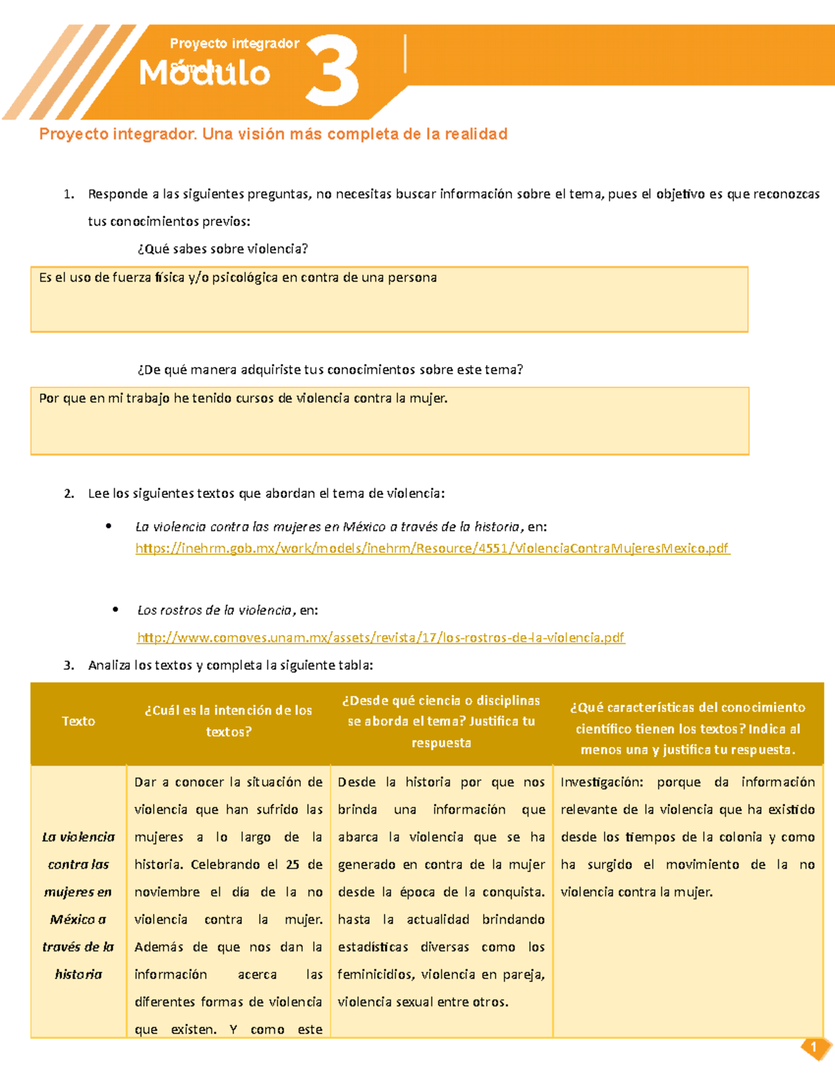 tarea de modulo 5 - Proyecto integrador. Una visión más completa de la ...