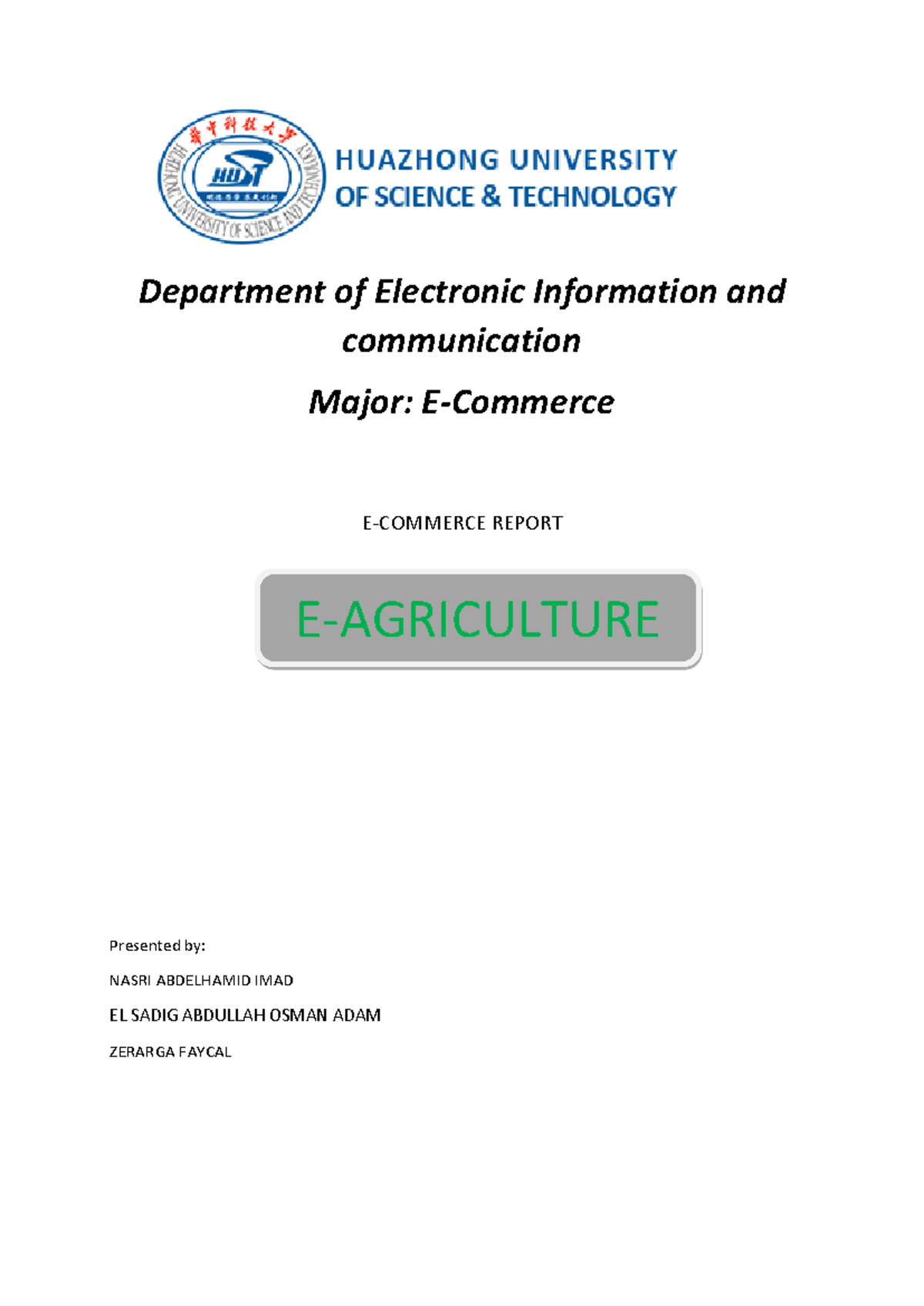 Pdfcoffee - Department of Electronic Information and communication Major: E-Commerce E-COMMERCE ...