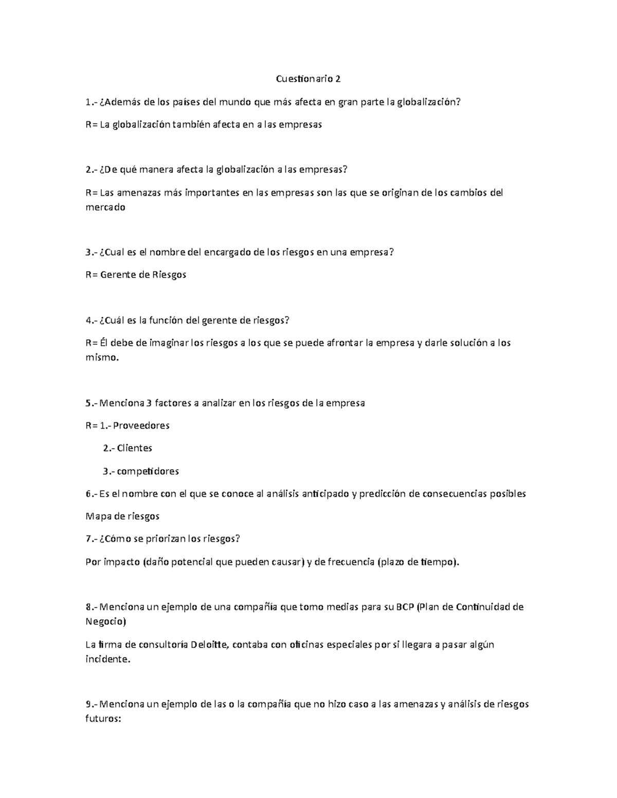 Cuestionario 2 - copia - ...... - Cuestionario 2 1.- ¿Además de los ...